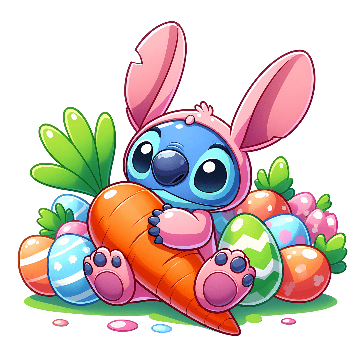 Cute Stitch Easter Design - DTF Ready To Press – Iris DTF
